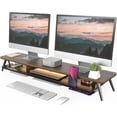 Fenge Dual Monitor Stand, Monitor Stands Riser for 2 Monitors, 42.5 ...