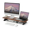 Fenge Dual Monitor Stand, 42.5inch Monitor Riser with Acrylic Drawer ...