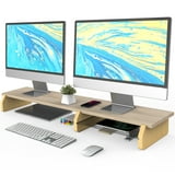 Fenge Dual Monitor Stand Riser for Desk, 42.5 Inch Desktop Shelf Stand ...