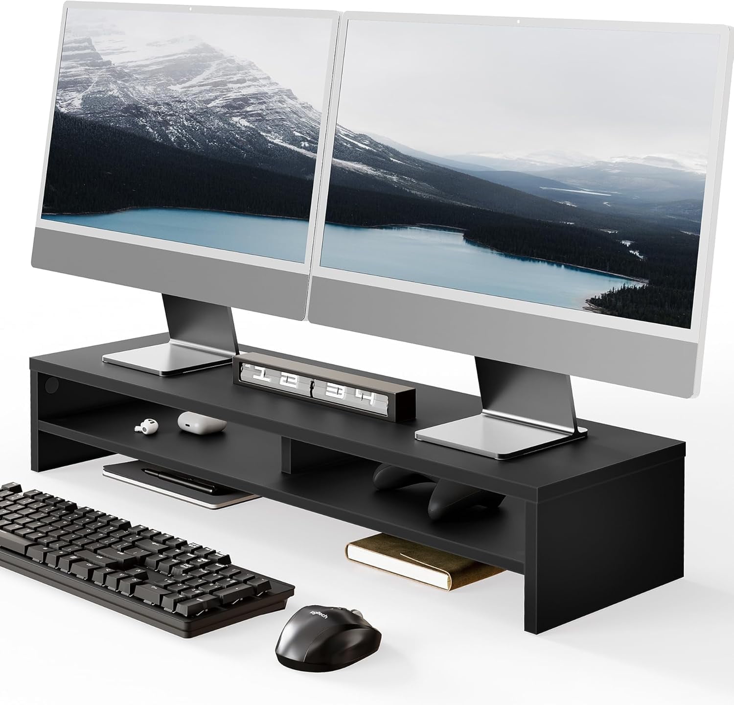 Fenge Monitor Stand, 31.5 Inch Computer Monitor Riser for Desk ...