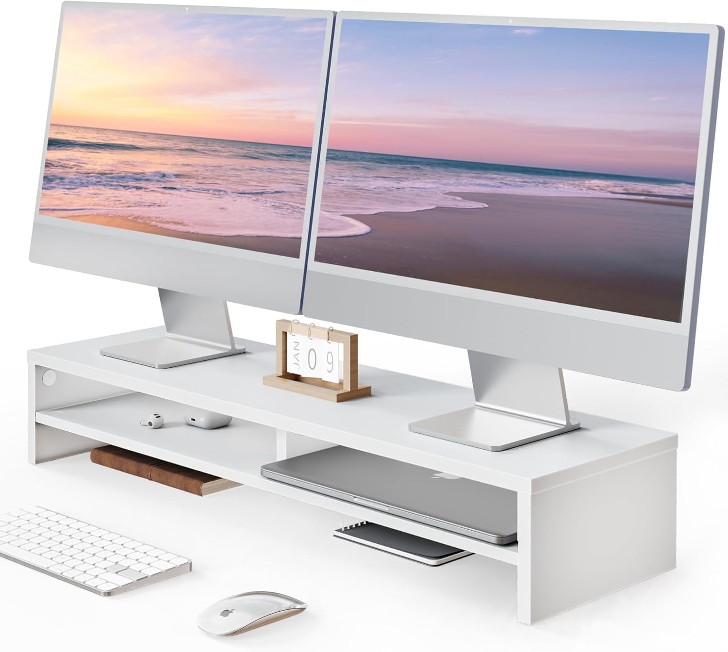 Fenge Monitor Stand, 31.5 Inch Computer Monitor Riser for Desk ...