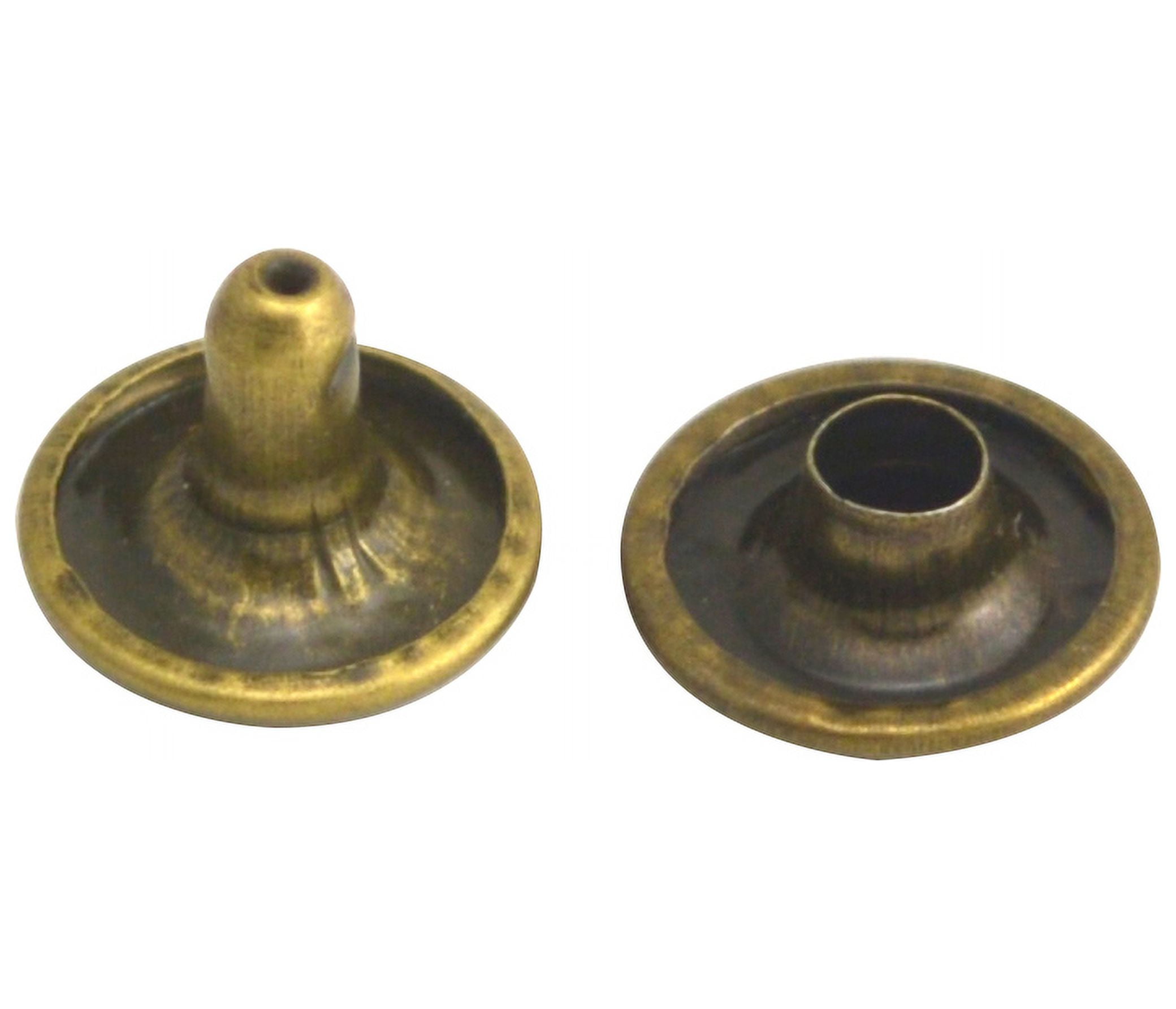 Fenggtonqii Bronze Double Cap Leather Rivets Tubular Metal Studs Cap ...