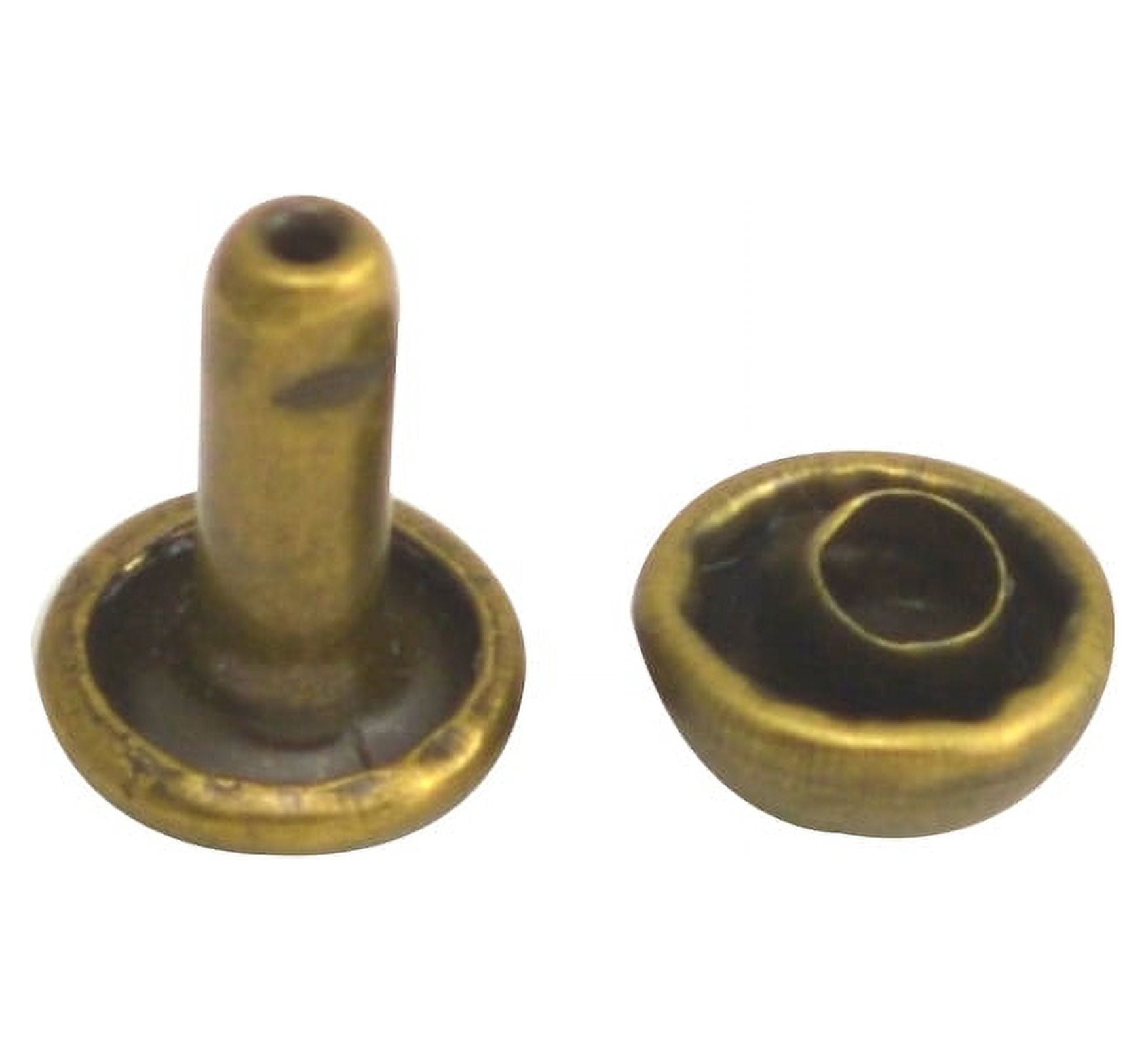 Fenggtonqii Bronze Double Cap Leather Rivets Tubular Metal Studs Cap ...
