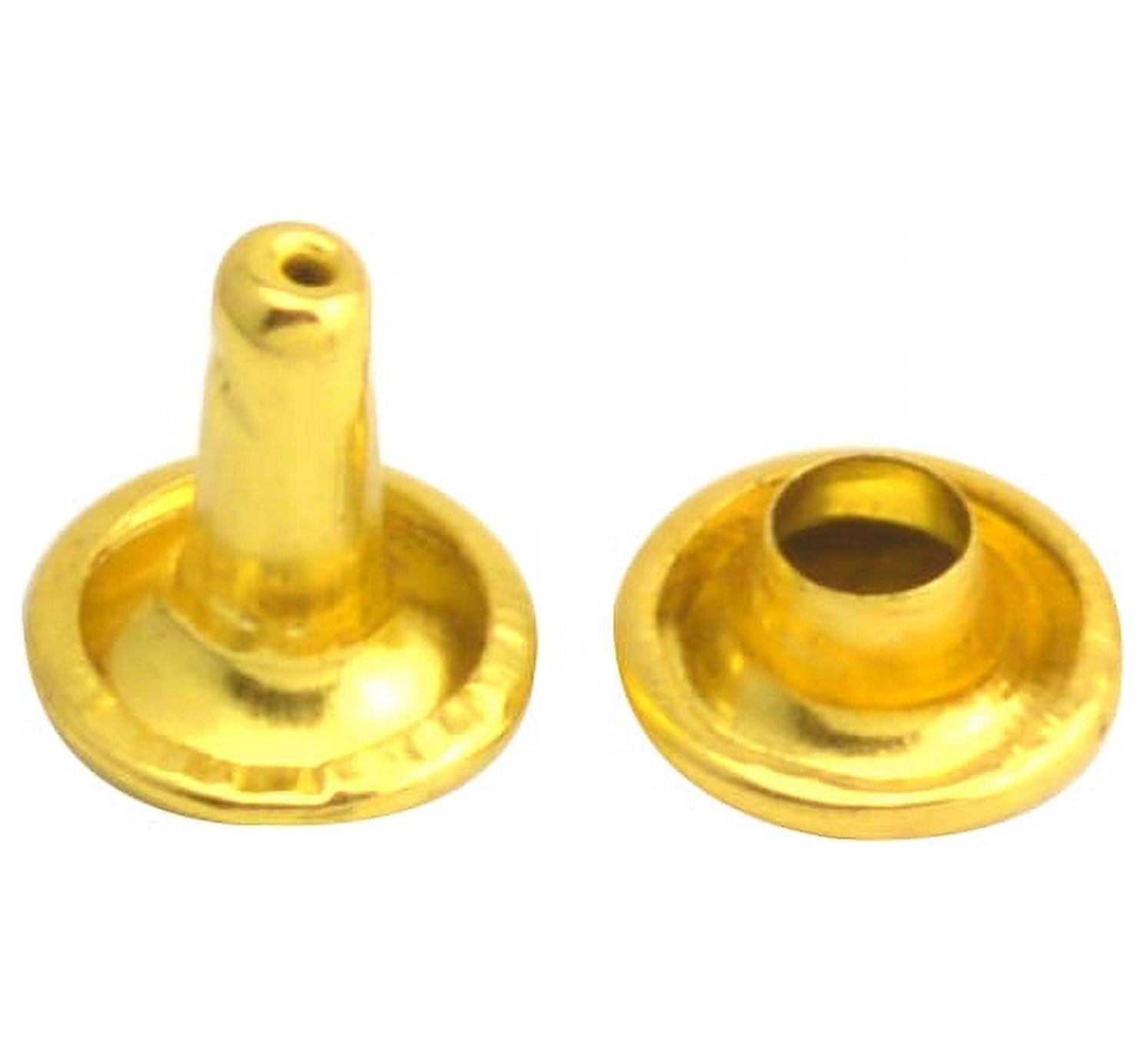 Fenggtonqii Golden Double Cap Leather Rivets Tubular Metal Studs Cap ...