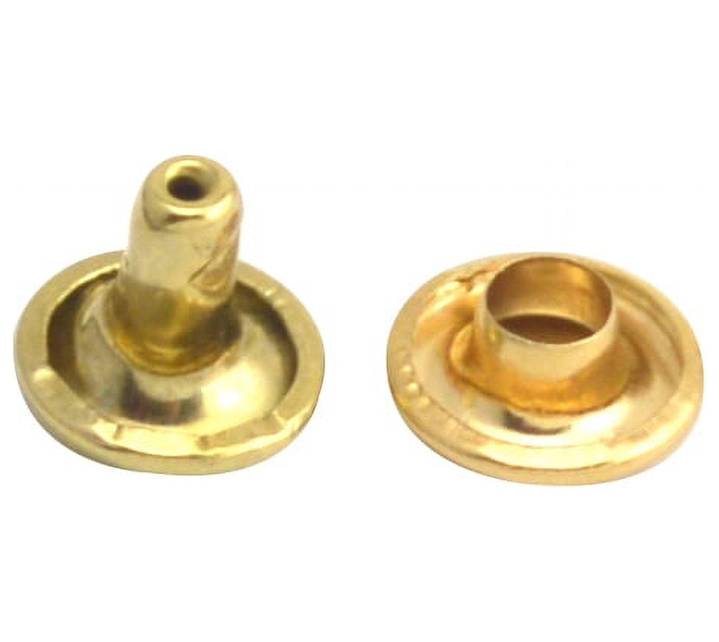 Fenggtonqii Light Golden Double Cap Leather Rivets Tubular Metal Studs ...