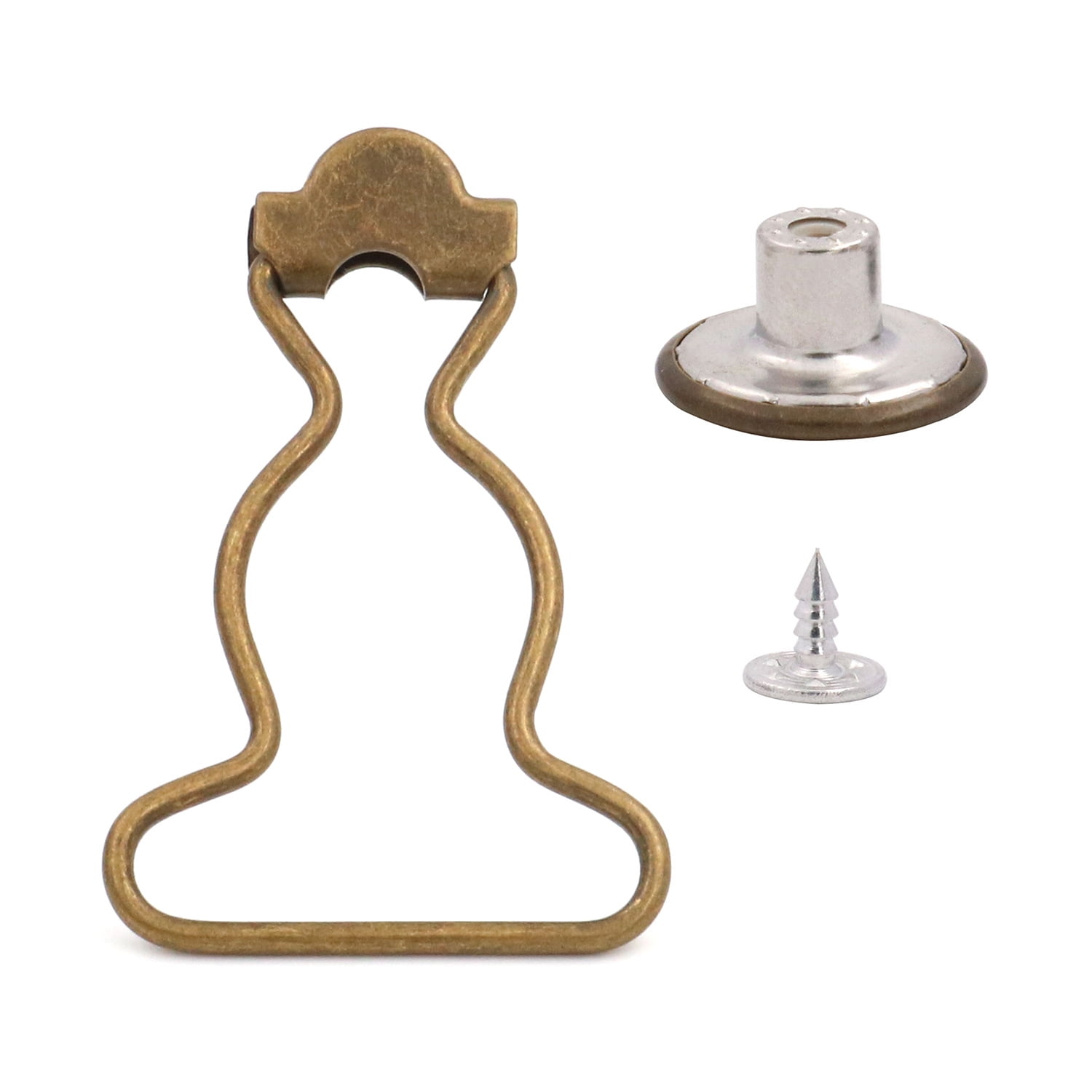 Fenggtonqii Overall Suspender Dungaree Buckles Fastener with No-Sew ...