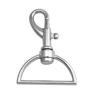 Fenggtonqii Silvery 1" Inner Diameter D Ring Medium Spring Buckle Lobster Clasps Swivel Snap ...