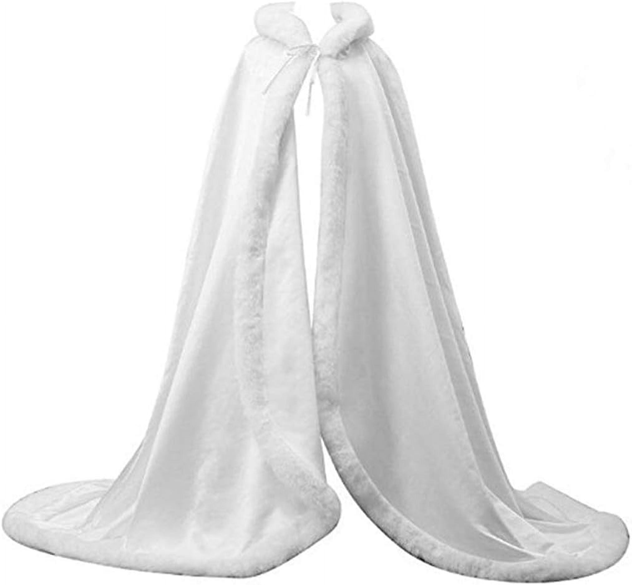Fenghuavip Wedding Cape for Bridal Hood Cloak Women Wraps Fur Cape ...