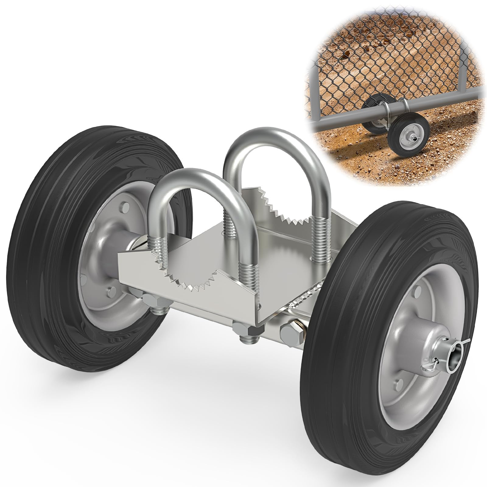 Fengone 6" Rolling Gate Wheel for Chain Link Fence Rolling Sliding ...