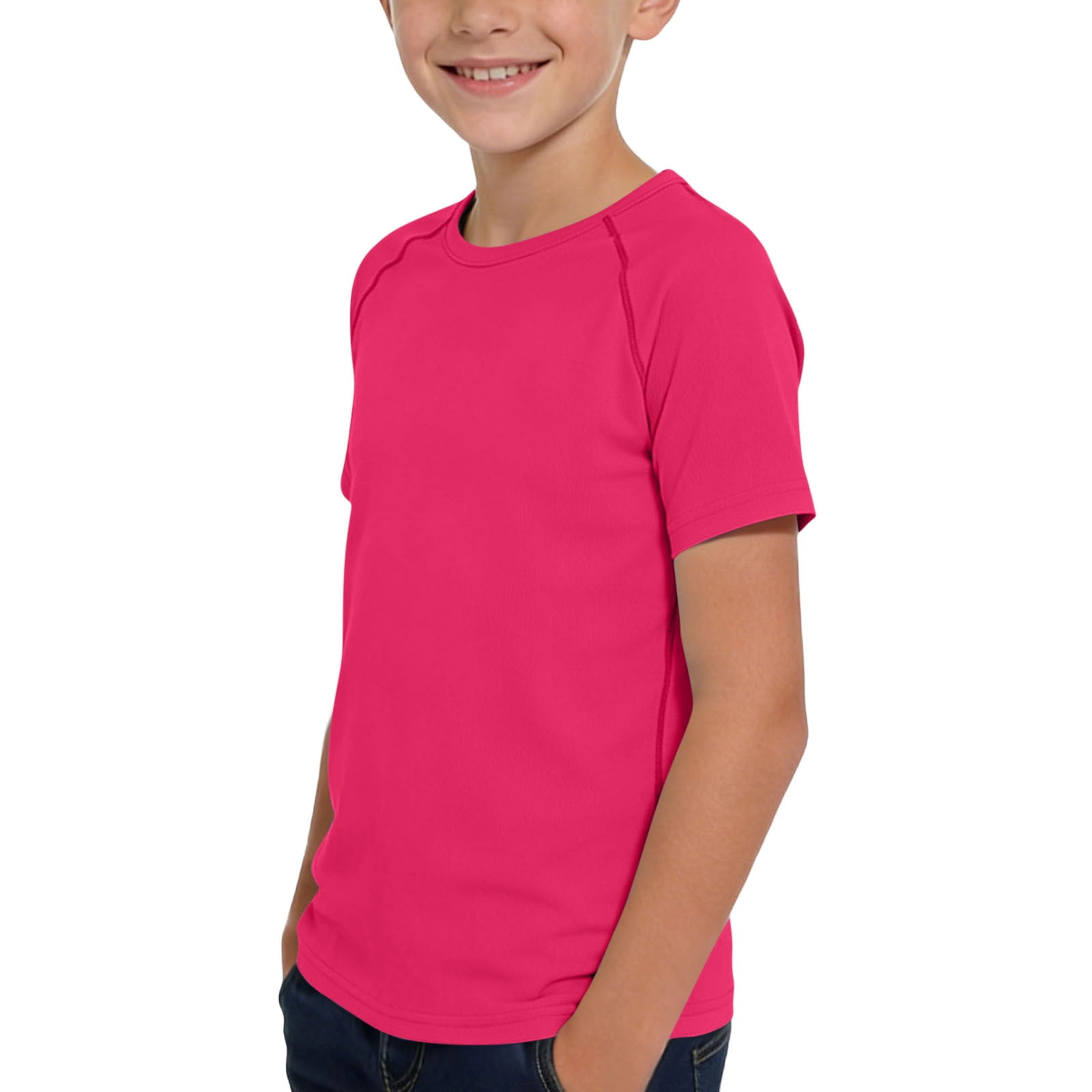 Fengqque Boy and Girl's Mesh Athletic Shirts Youth Kids Dry-Fit T ...