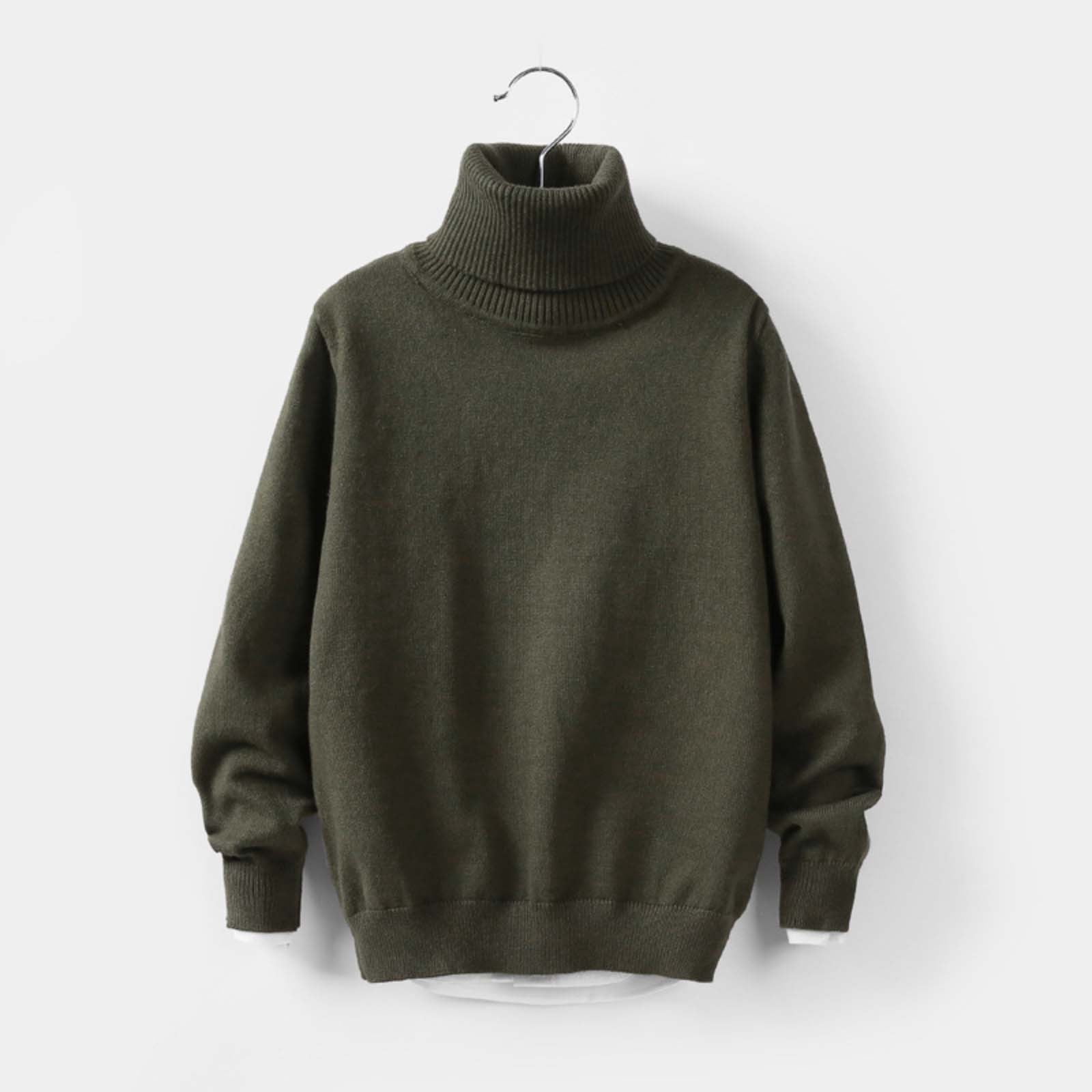 Fengqque Boys and Girls Autumn/Winter Long Sleeves High Neck Loose and ...