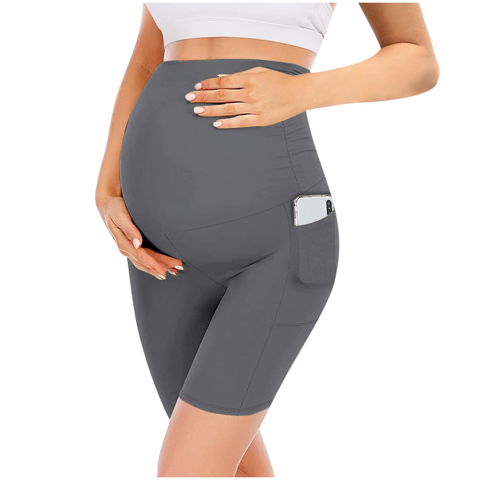 Fengqque Maternity Pants High Waist Support Pregnant Yoga Pants Sports ...