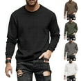 Fengqque Men's Crewneck Long Sleeve Loose Casual Sweatshirts Geometric ...