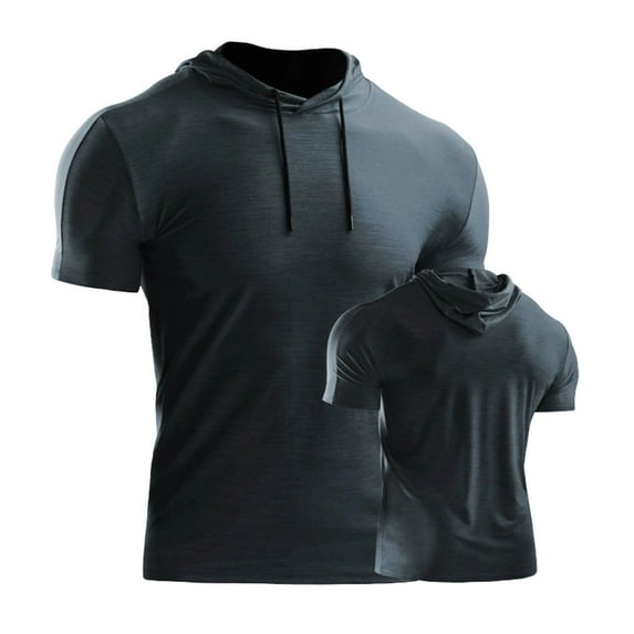 Fengqque Men's Lightweight Short Sleeve Workout Hoodies, Athletic ...