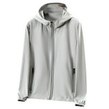 Fengqque Men's Sun Protection Hoodie Jacket Lightweight Full Zip ...