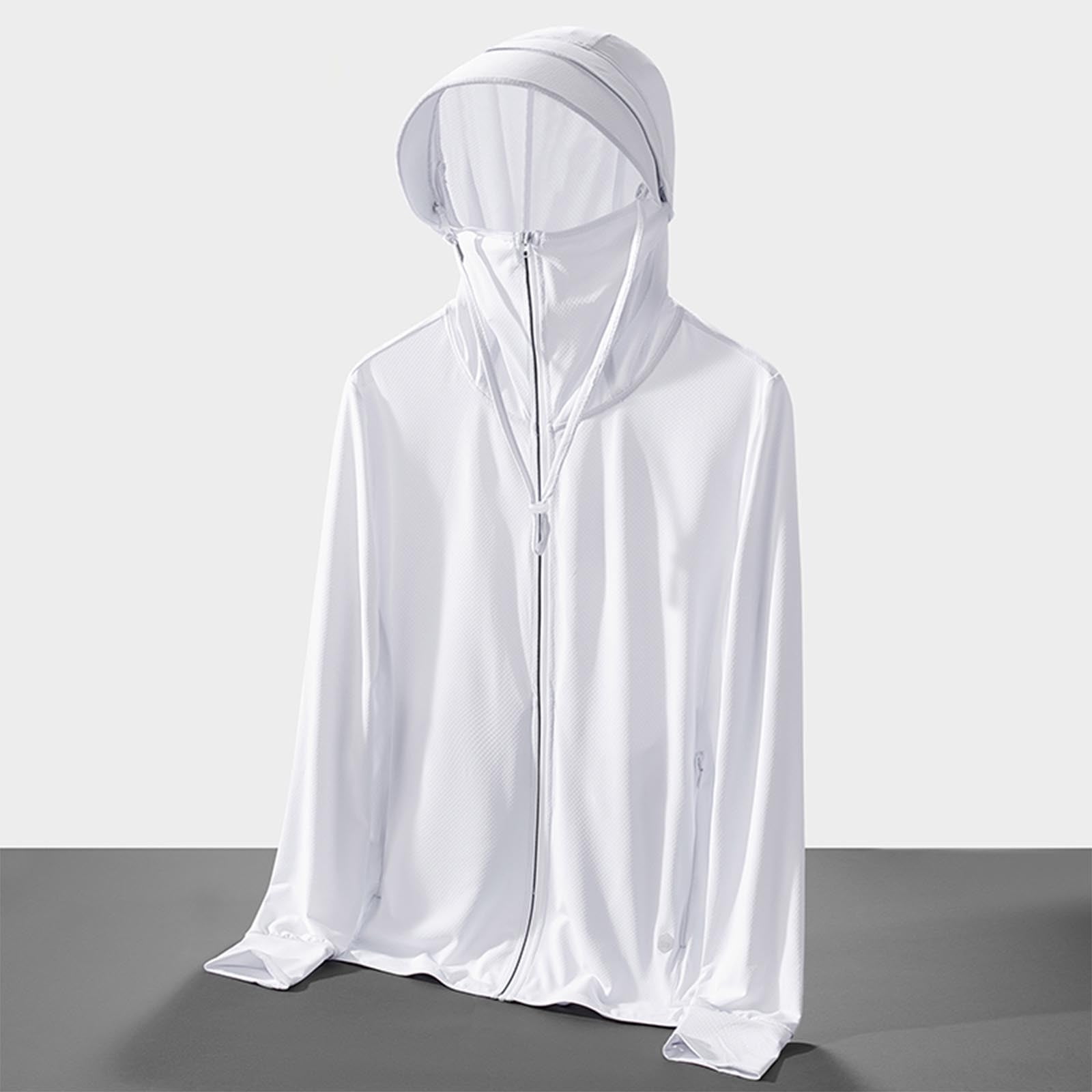 Fengqque Men's Sun Shirts UV Protection Mens Sun Protection Hoodie Long ...