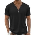 Fengqque Mens Linen-cotton T Shirts Summer V Neck Gym Shirt Plus Size ...