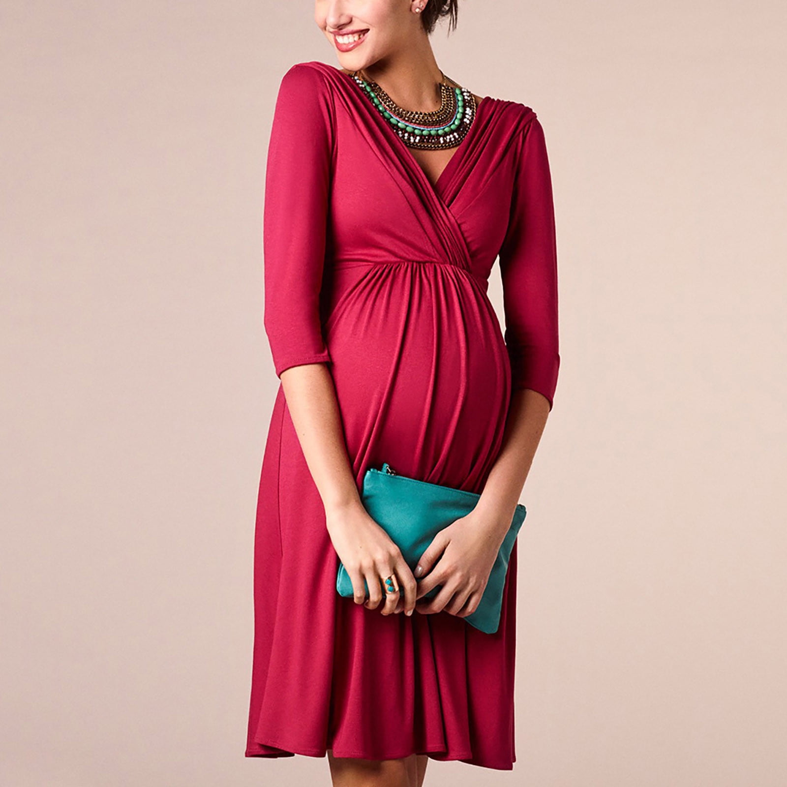 Fengqque Nursing Maternity Maternity Postpartum Comfort Dress Pajamas ...