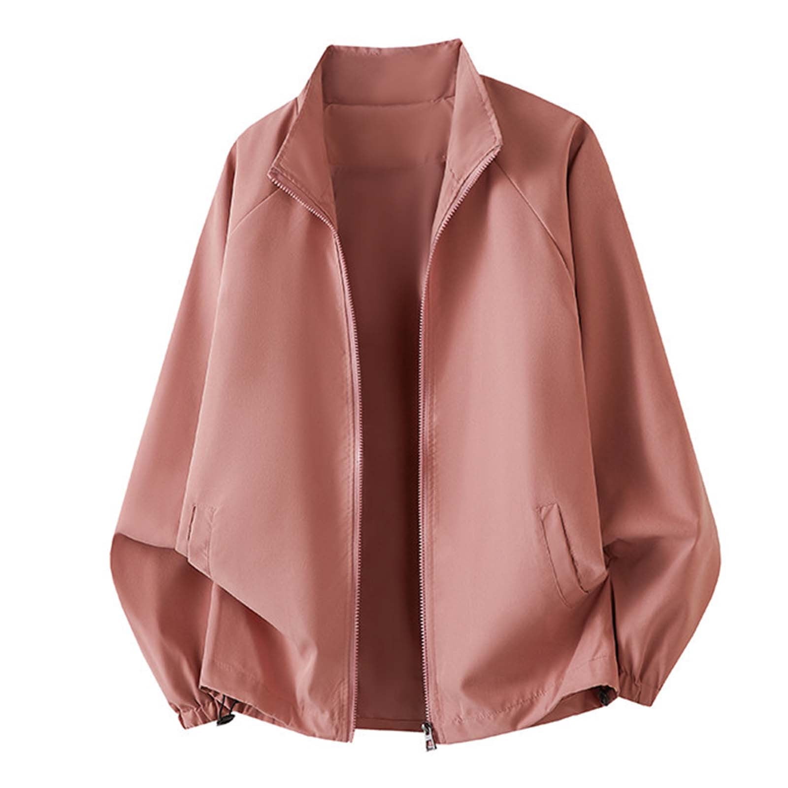 Fengqque Sun Protection Clothing Men, Men's Light Jacket Full Zipper ...