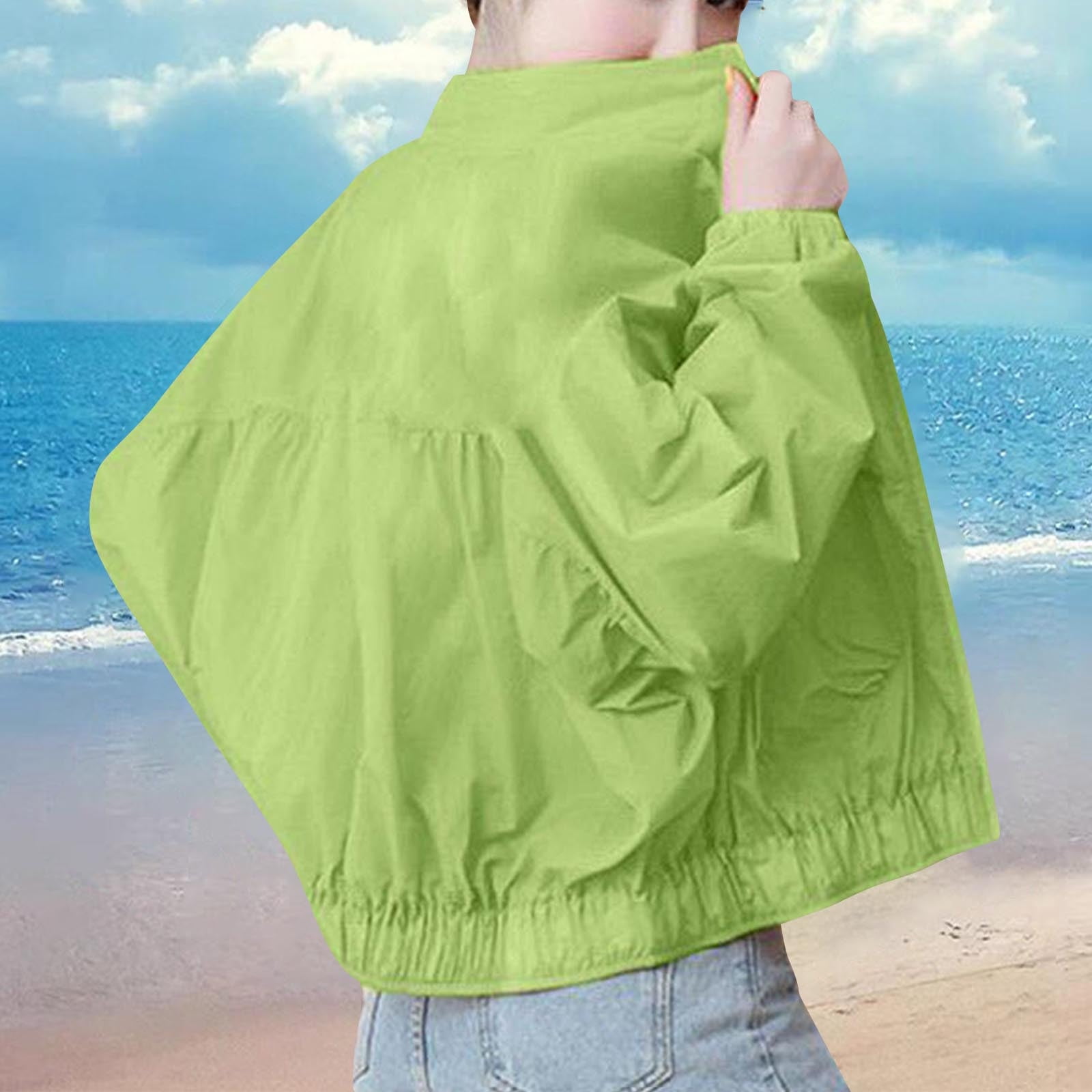 Fengqque Women's Long Sleeved Stand Collar Zipper Sun Protection Jacket ...