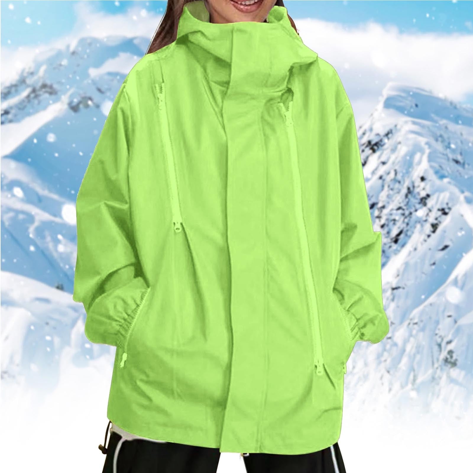 Fengqque Women's Softshell Warm Outdoor Windbreaker Waterproof Zipper ...