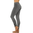 Fengqque Womens High Waisted Tight Pants Trouser Legs Strap Yoga Pants ...