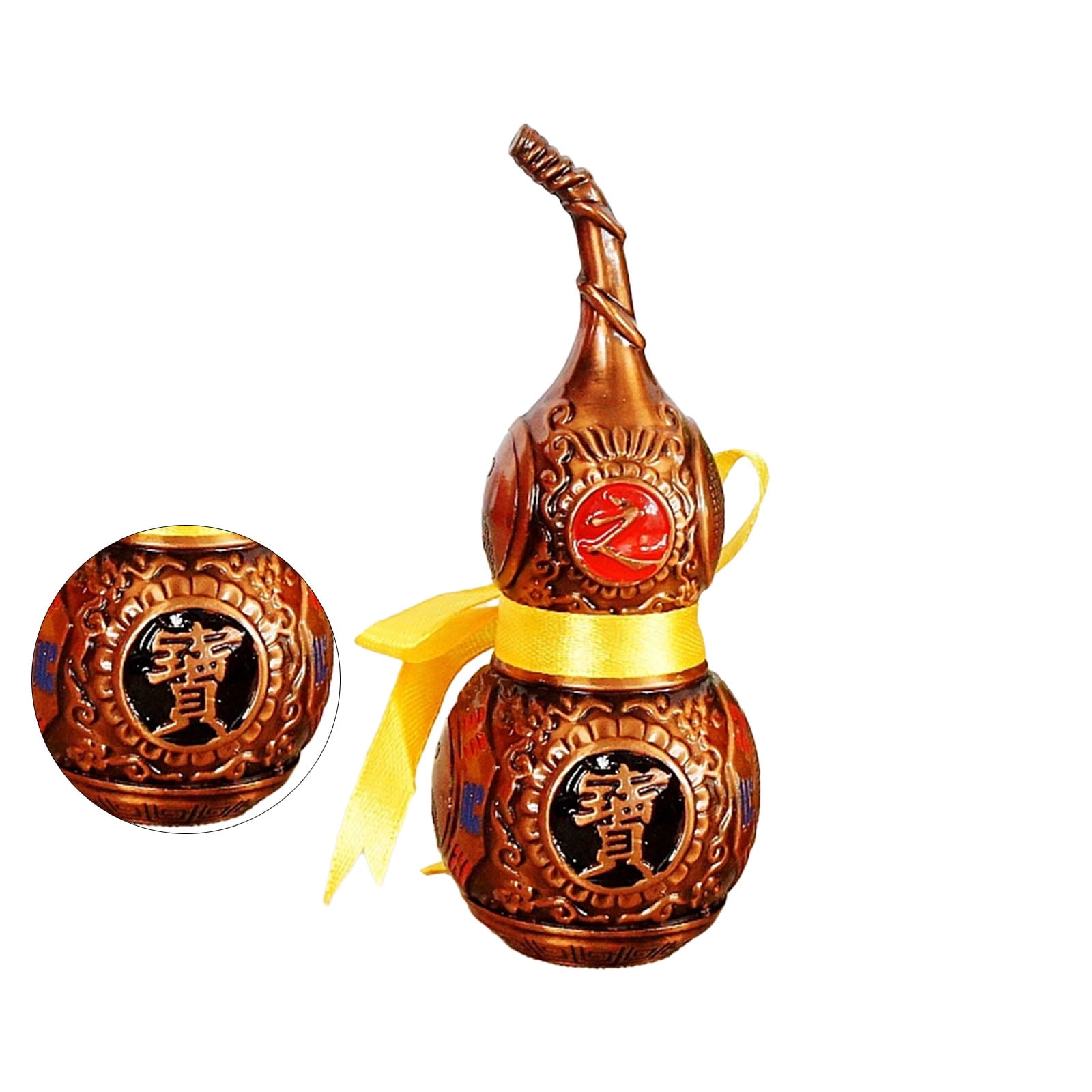 Fengshuis Gourd Statue with Luck Ribbon Prosperitys Home Decorations ...