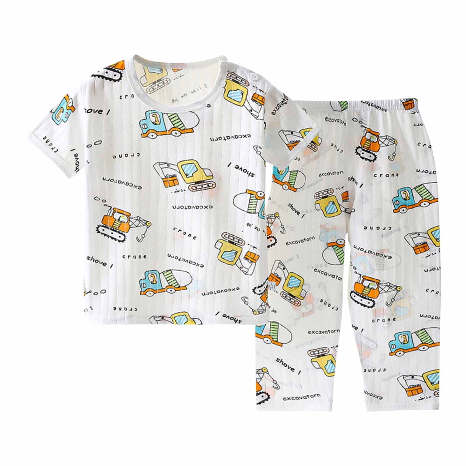 Fengying Toddler Baby Boys Girls Summer Pajamas Sets Short Sleeve T ...
