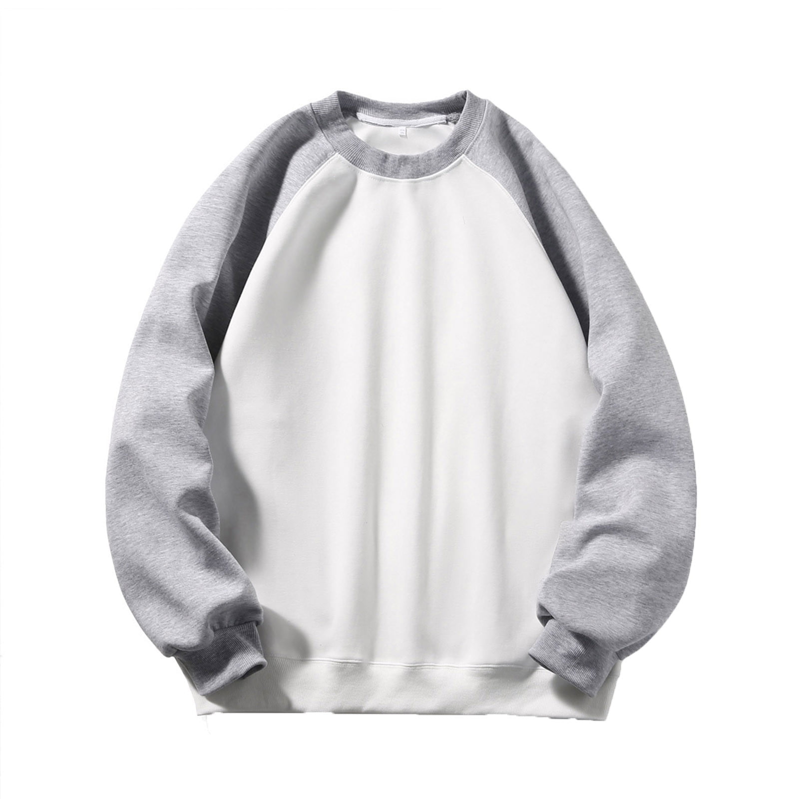 Fengyings Men's Crewneck Sweatshirts Soild Color Geometric Texture Long ...