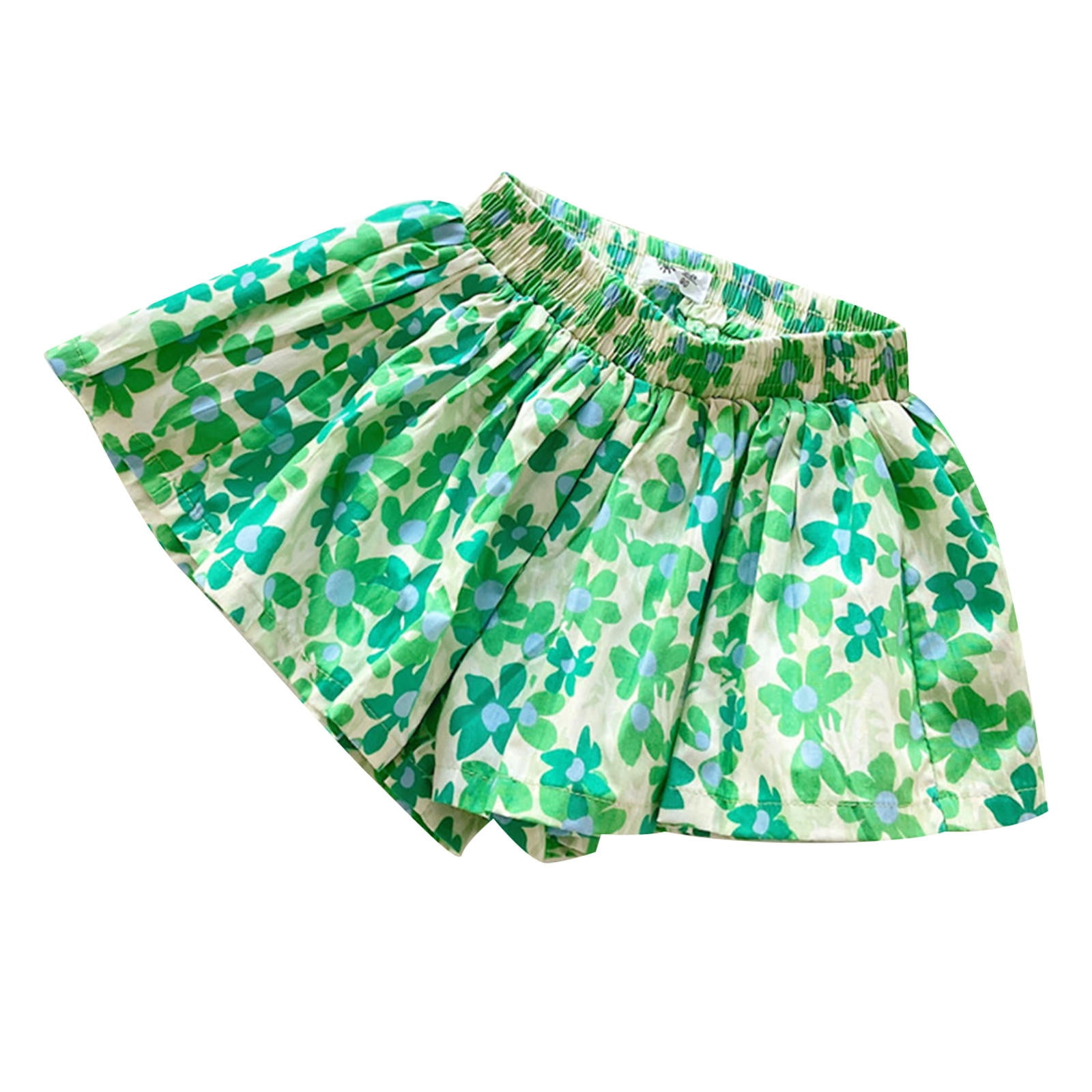 Fengyings Toddler Girls Floral Pleated Skirt Shorts Wide-Leg Flowy ...