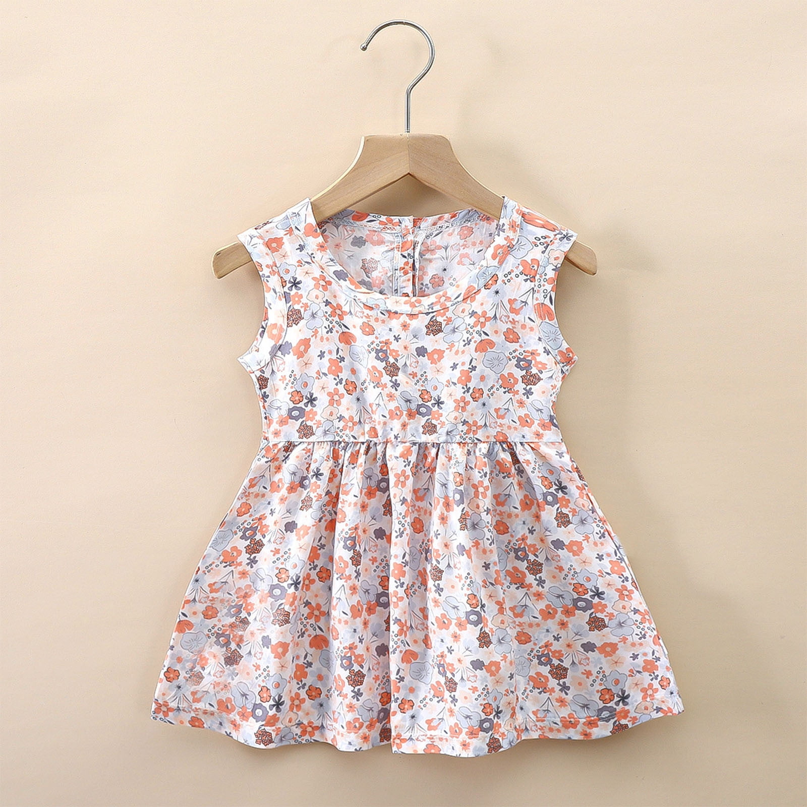 Fengyings Clearance Toddler Kids Girls Floral Sleeveless Summer Dress ...