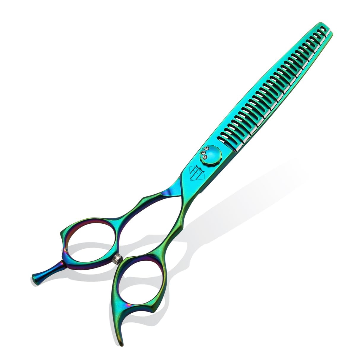 Fenice Totem Dog Grooming Scissors: 7" Straight Pet Shears Skeletonized ...