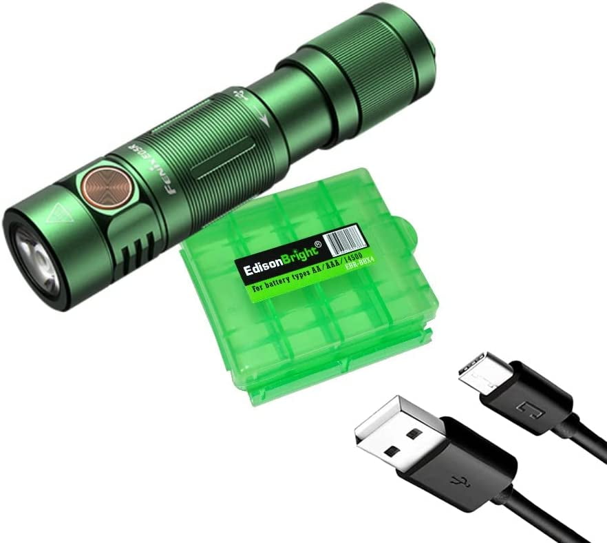 Fenix E05R 400 Lumen USB Rechargeable EDC Keychain Flashlight Charging ...