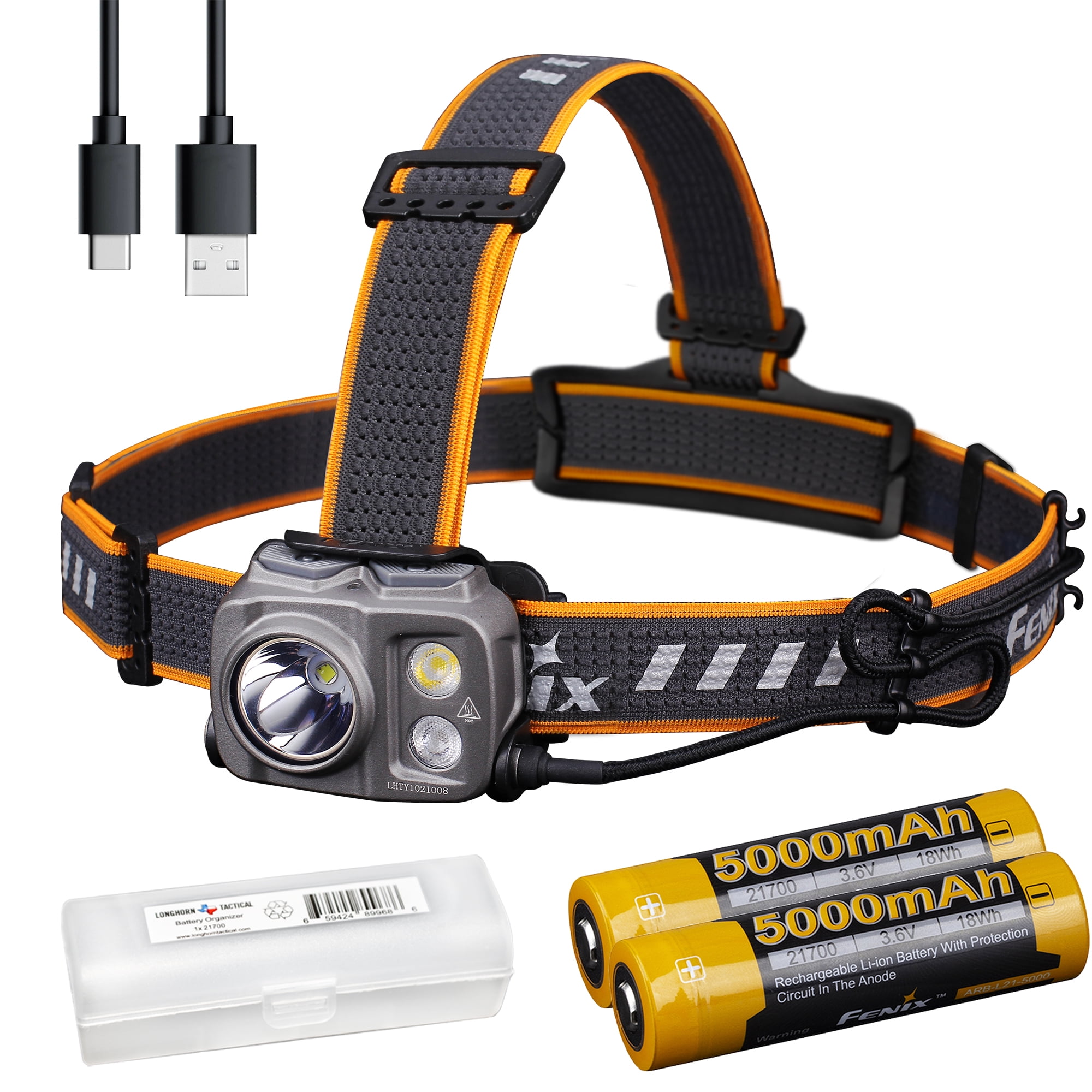 Fenix HP25R v2.0 LED Headlamp, 1600 Lumens Spotlight, USB-C ...
