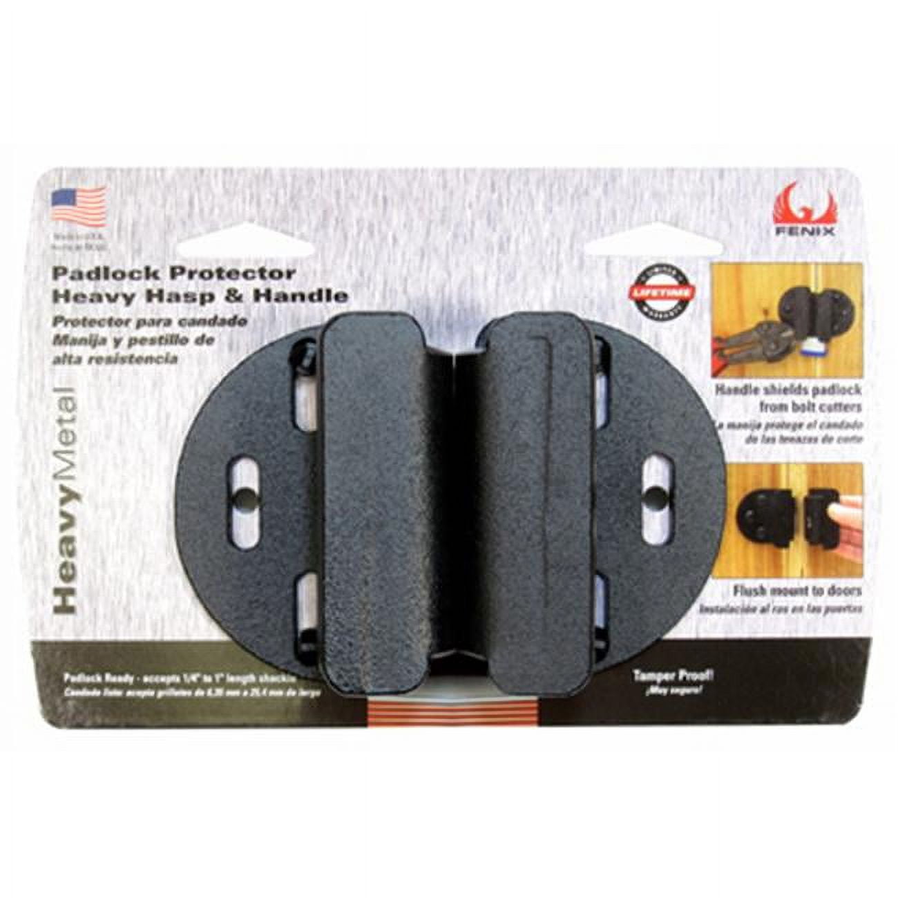 Fenix Manufacturing 406BK12 Heavy Metal Padlock Protector, Black ...