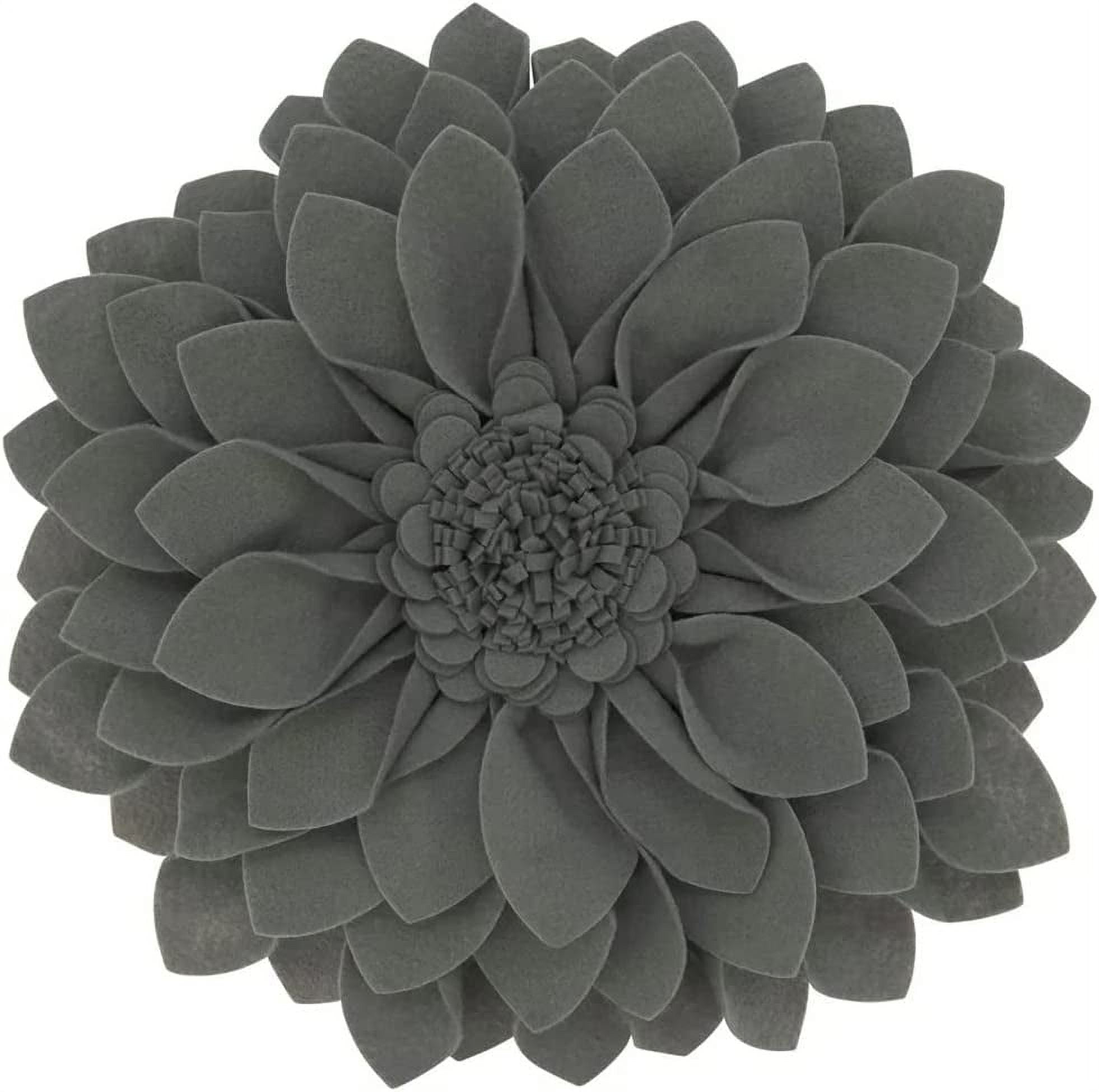Fennco Styles 3D Petals Flower Filled Decorative Throw Pillow 16" Round ...
