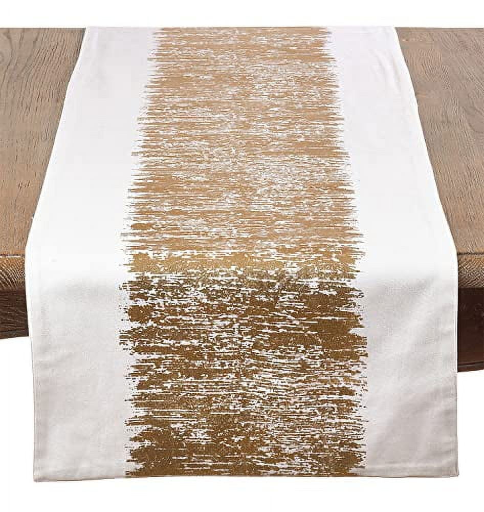 Fennco Styles Agatha Collection Glamorous Metallic Banded 100% Cotton ...