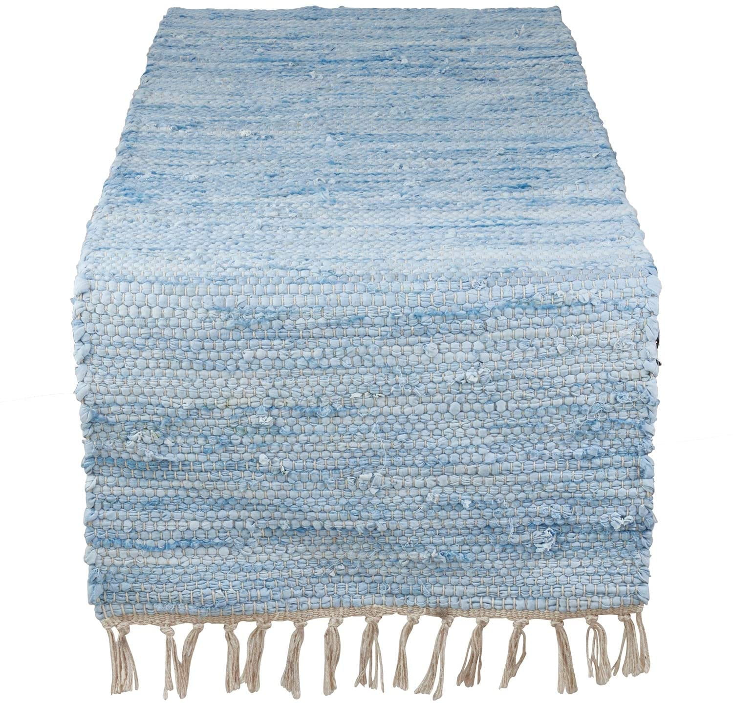 Fennco Styles Amalfi Collection Rustic Tasseled Chindi 100% Pure Cotton ...