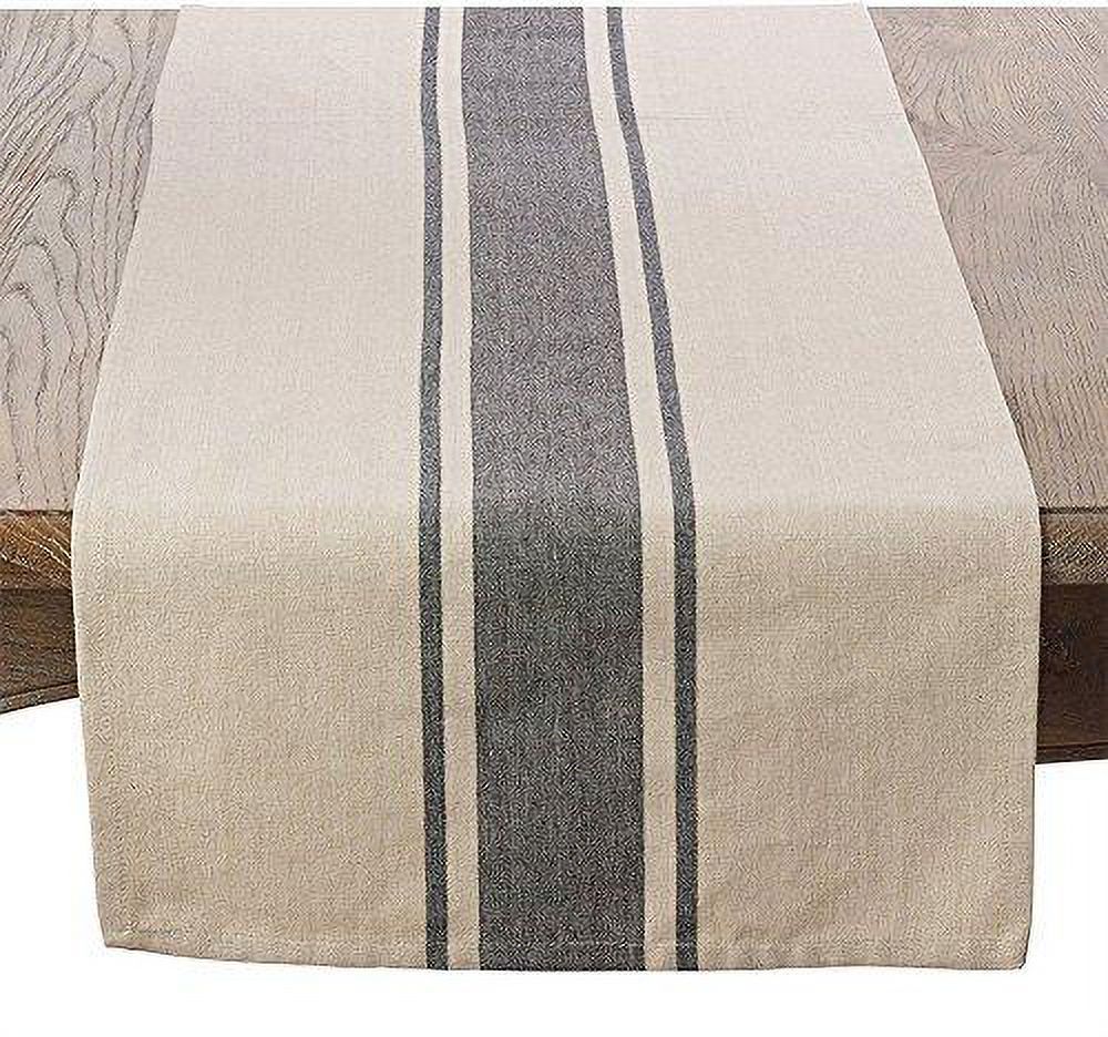 Fennco Styles Aulaire Banded Design 100% Cotton Table Runner - Walmart.com