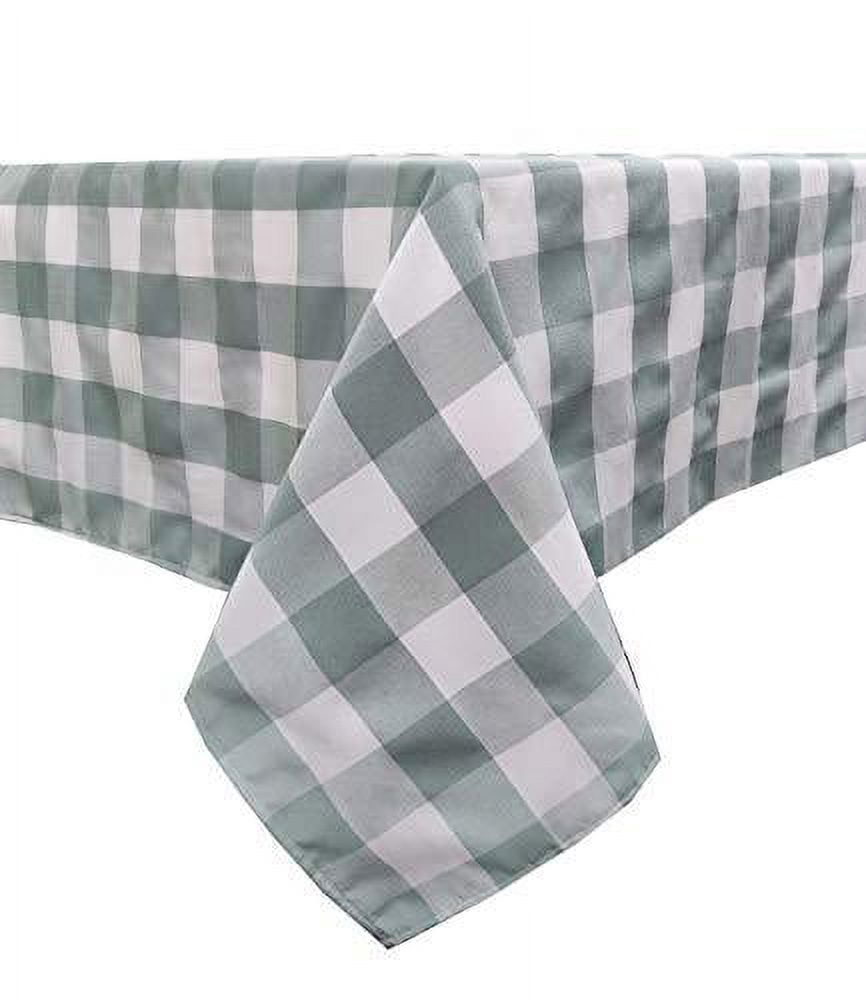 Fennco Styles Buffalo Check Design Tablecloth 54" W x 54" L - Handmade ...