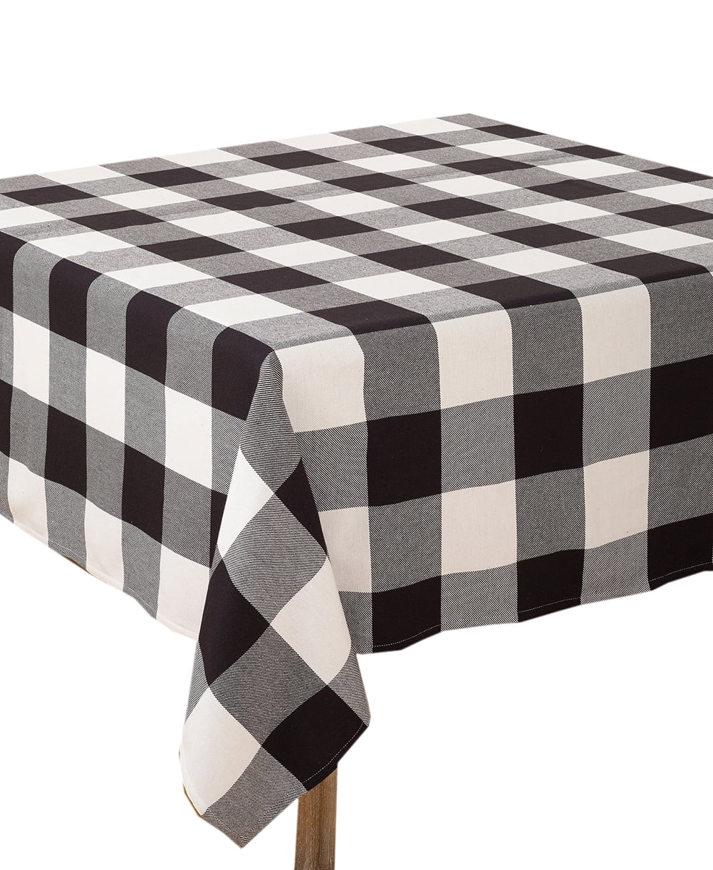 Fennco Styles Buffalo Check Plaid Holiday Design Cotton Tablecloth (65 ...