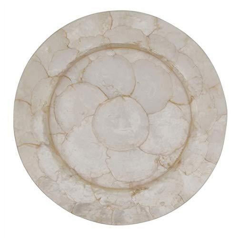 Fennco Styles Capiz Shell Decorative Charger Plates 13" Round, Set of 4 ...