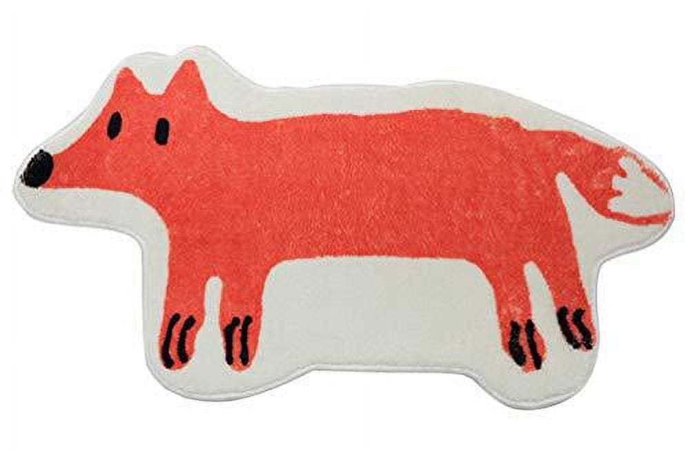 Fennco Styles Children Cartoon Orange Fox Shaped Area Rug for Bedroom ...