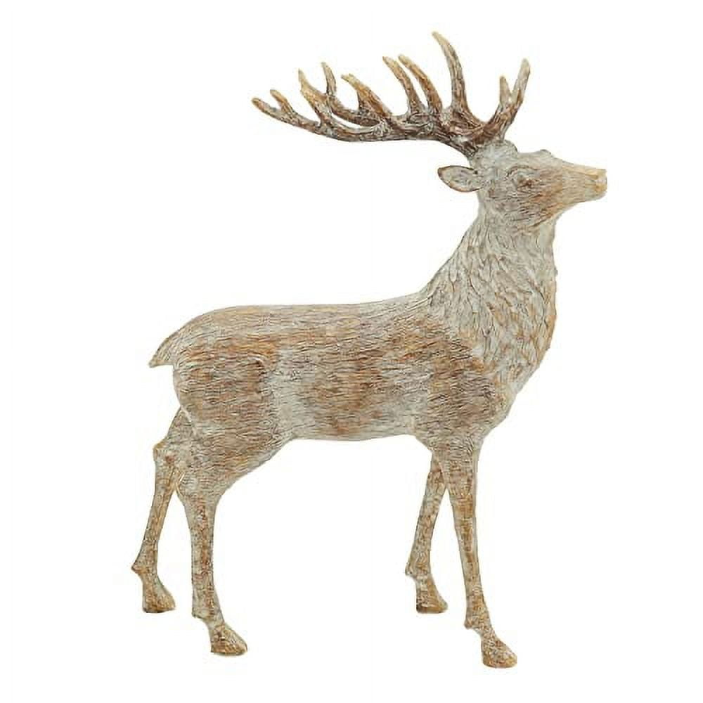 Fennco Styles Christmas Resin Standing Deer Statue Figurine 13" High ...
