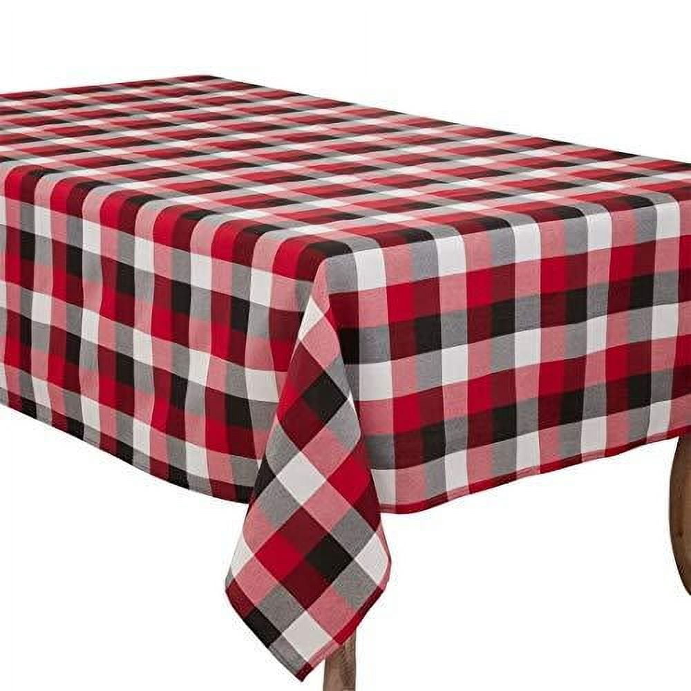 Fennco Styles Classic Buffalo Plaid Cotton Blend Tablecloth - Holiday ...