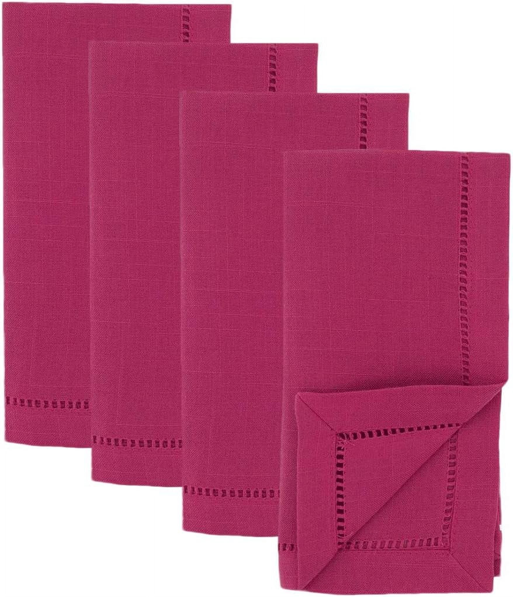 Fennco Styles Classic Hemstitch Design 20 Inch Table Dinner Cloth ...
