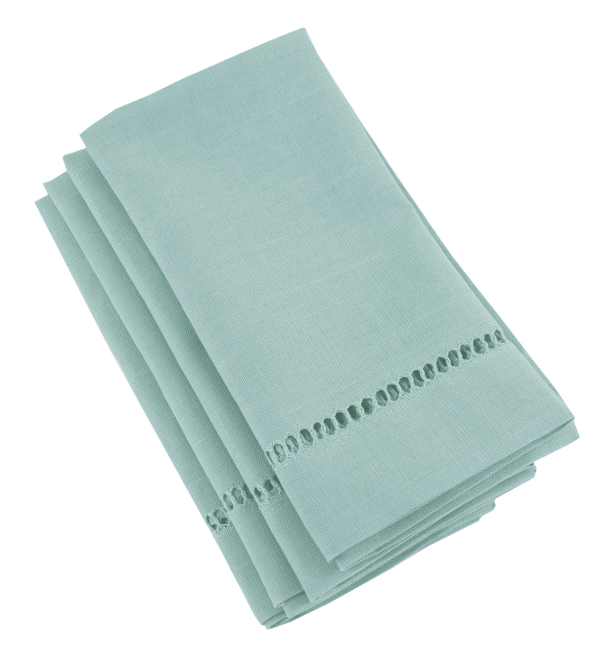 Fennco Styles Classic Hemstitched Border Solid Color Daily Use Table ...