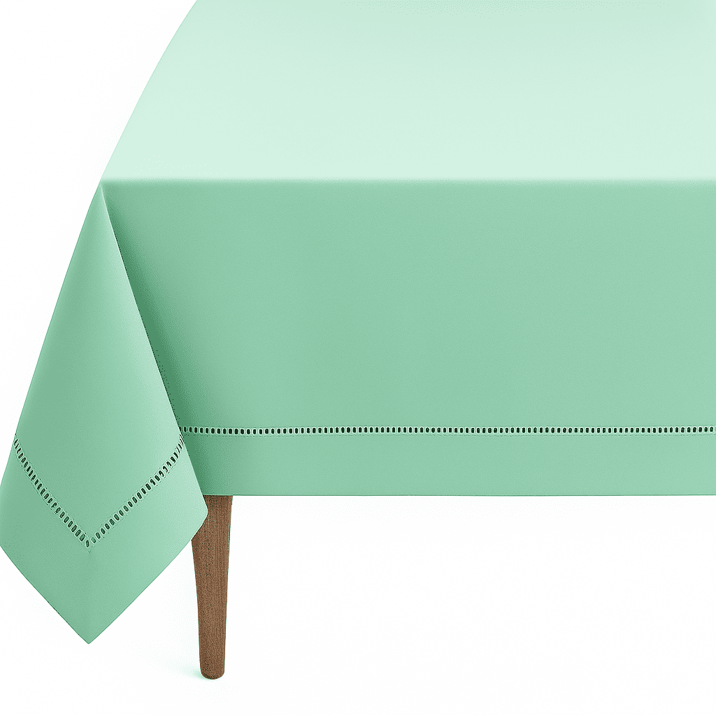 Fennco Styles Classic Hemstitched Border Solid Color Daily Use Table ...