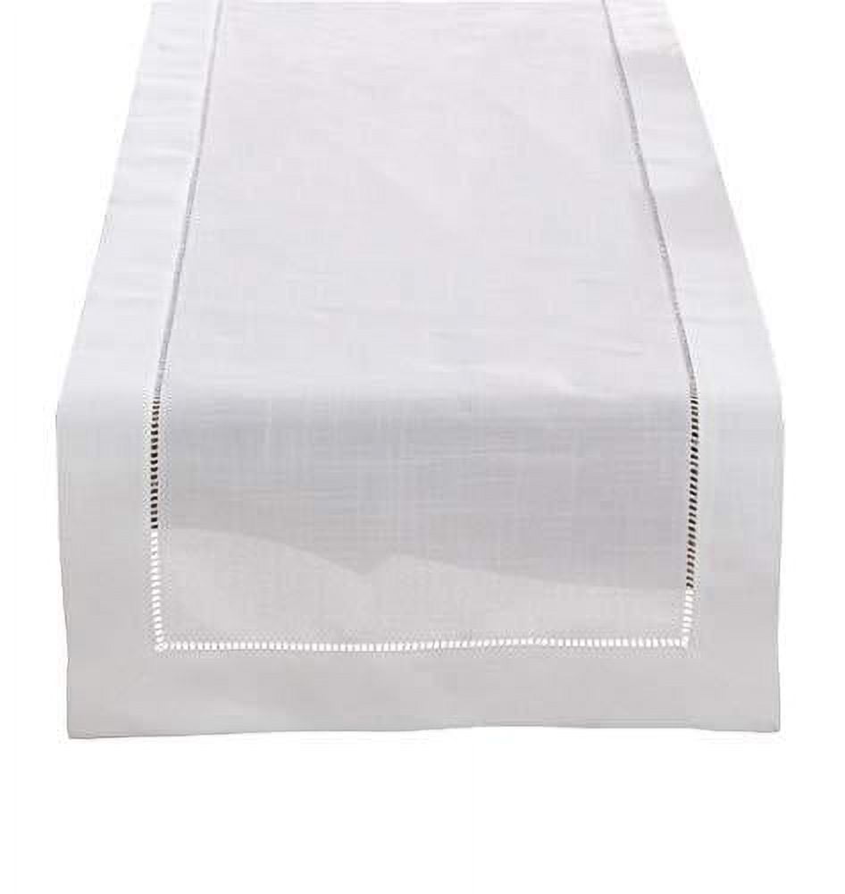 Fennco Styles Classic Solid Color Hemstitch Border Table Linens for ...