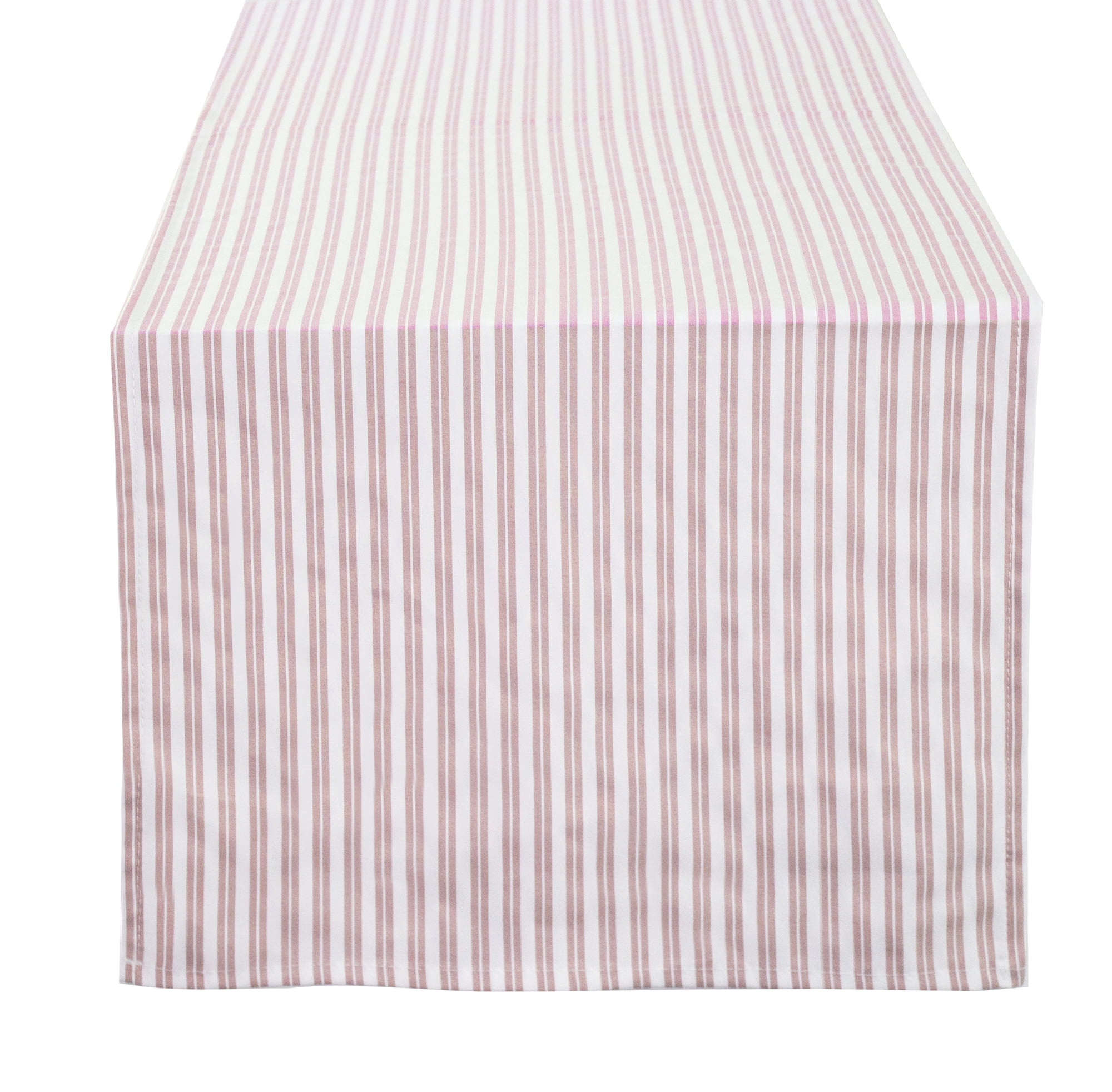Fennco Styles Classic Striped Print Table Runner 16 x 36 Inch - Coral ...